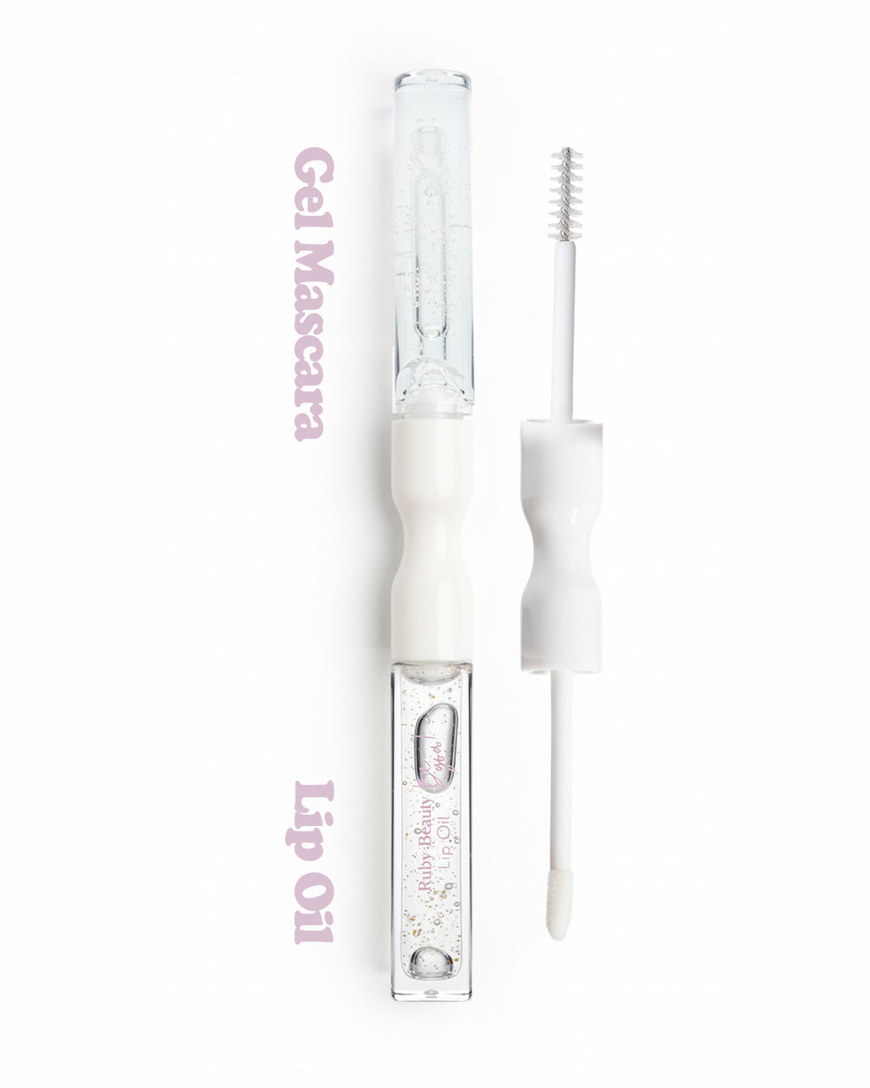 Ruby Beauty 2-in-1 Lip Oil & Gel Mascara | Clear Gloss & Lash Gel ...