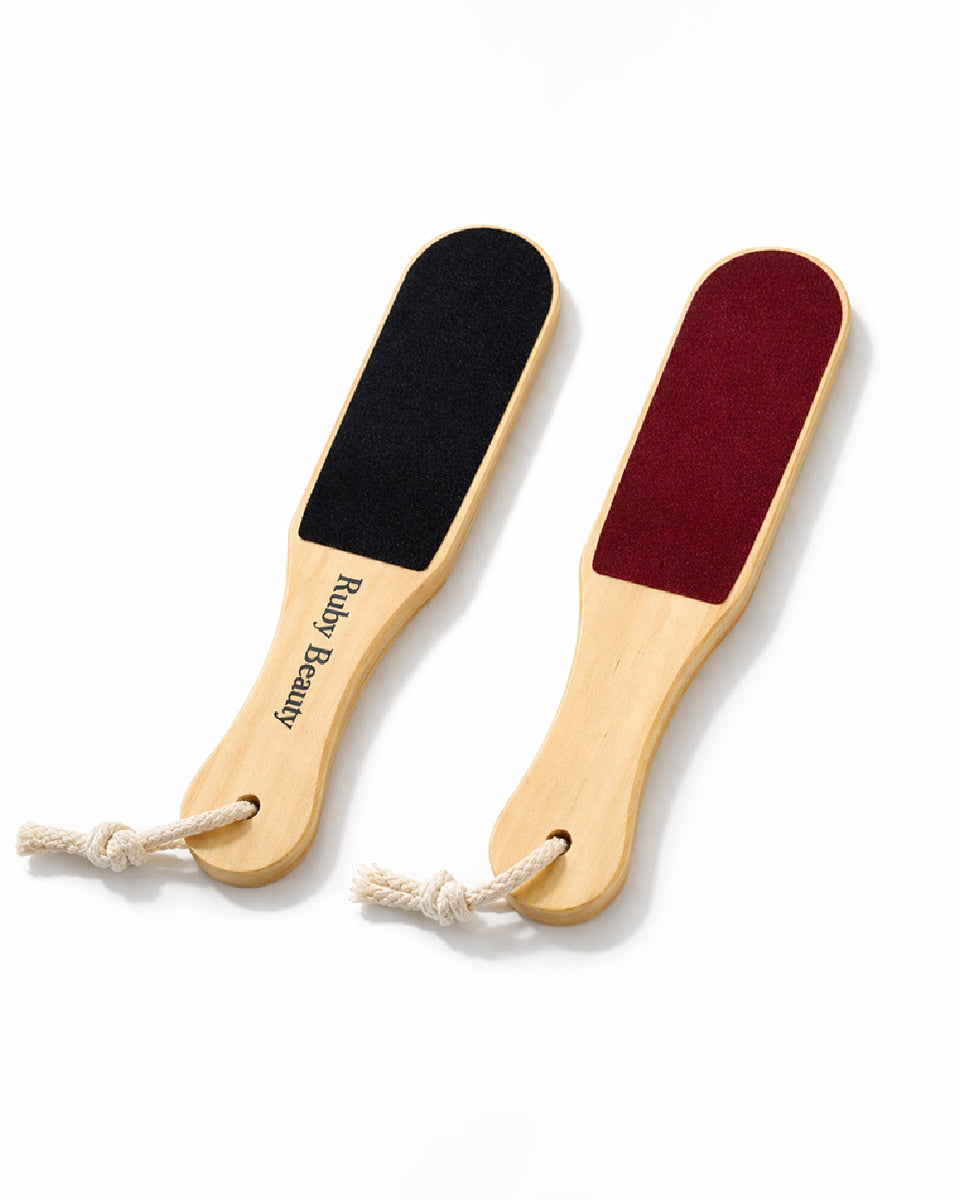 Ruby Beauty Dual-Sided Foot File | Wooden Pedicure Tool – RubyBeautyBU