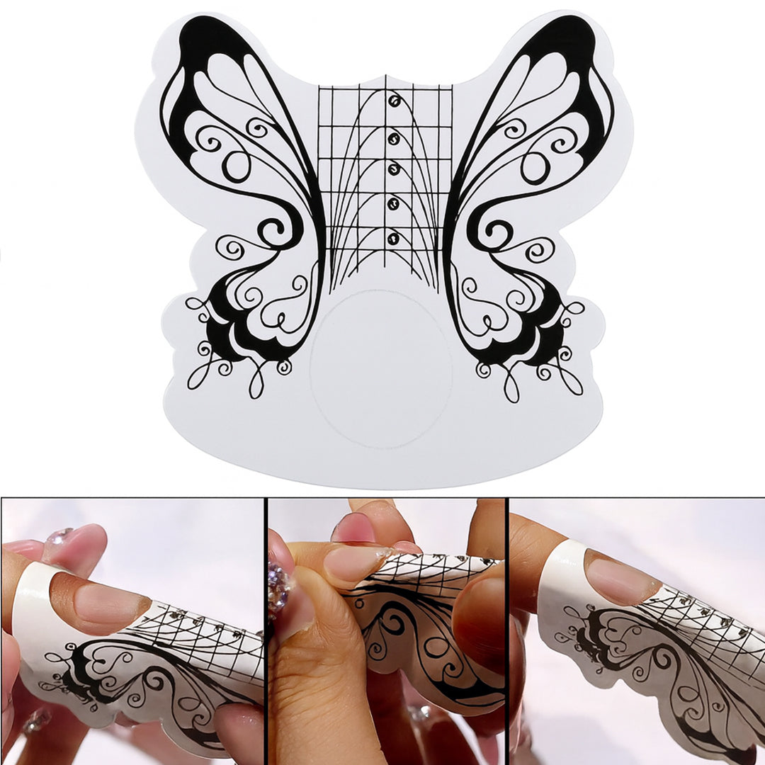 Butterfly Nail Forms Roll – Ruby Beauty | Nail Sculpting Guide Stickers ...