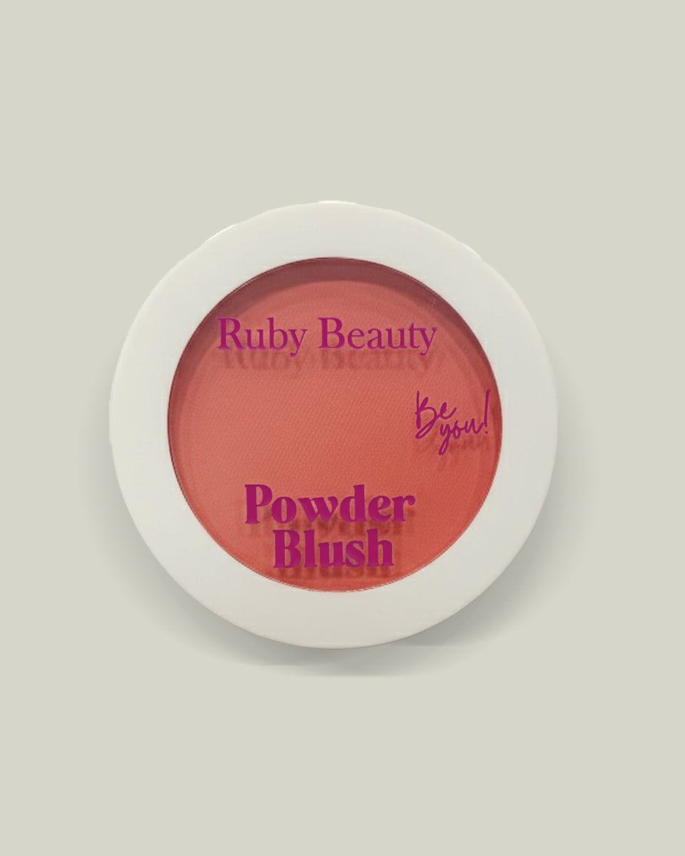 Ruby Beauty Powder Blush – Coral Peach | Natural Matte Finish ...